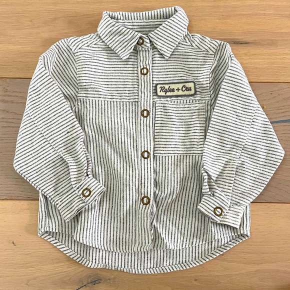 Rylee + Cru | Shirts & Tops | Walker Overshirt Railroad Stripe | Poshmark